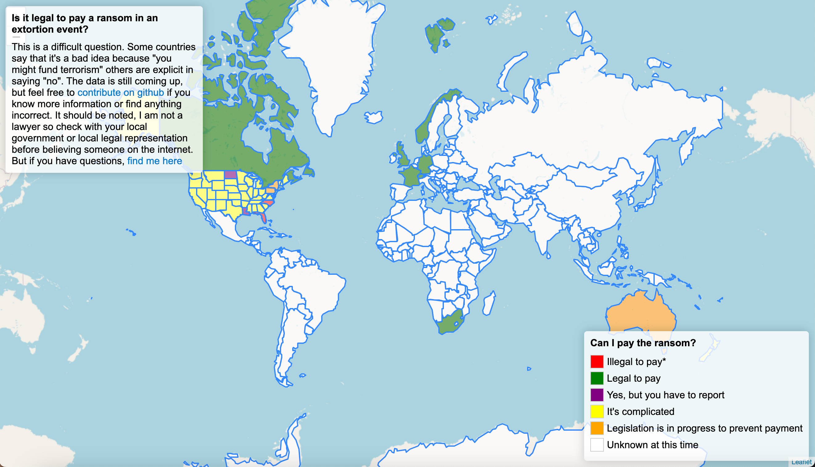 Interactive Map of Countries that Will Allow You to Pay Ransomware or ...